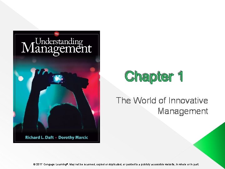 The World of Innovative Management 2017 Cengage Learning