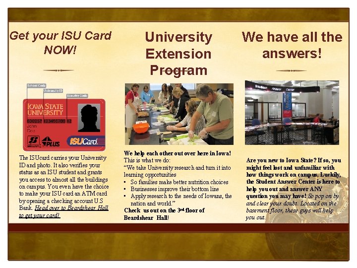 To get more information about obtaining an ISU
