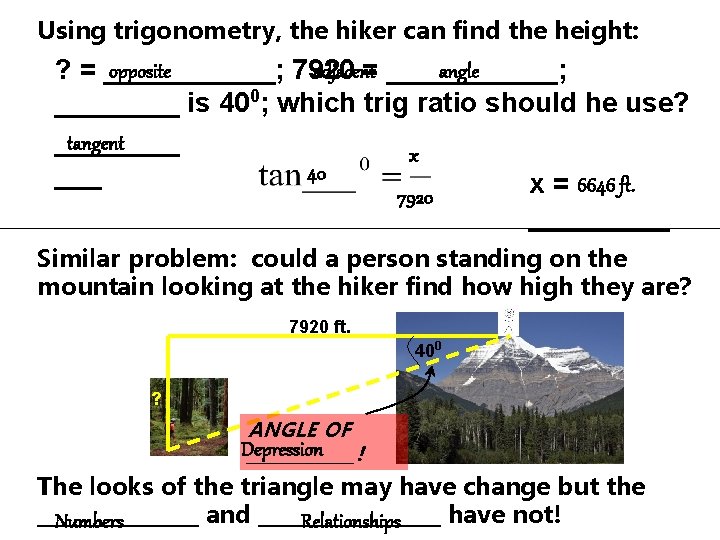 Lesson 9 3 Angles of Elevation Depression Horizontal