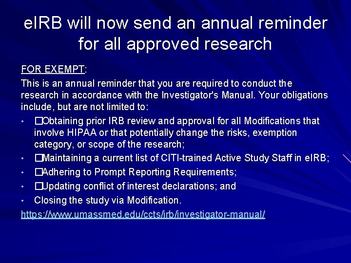 2018 New Human Subject Regulations Approval Periods Review