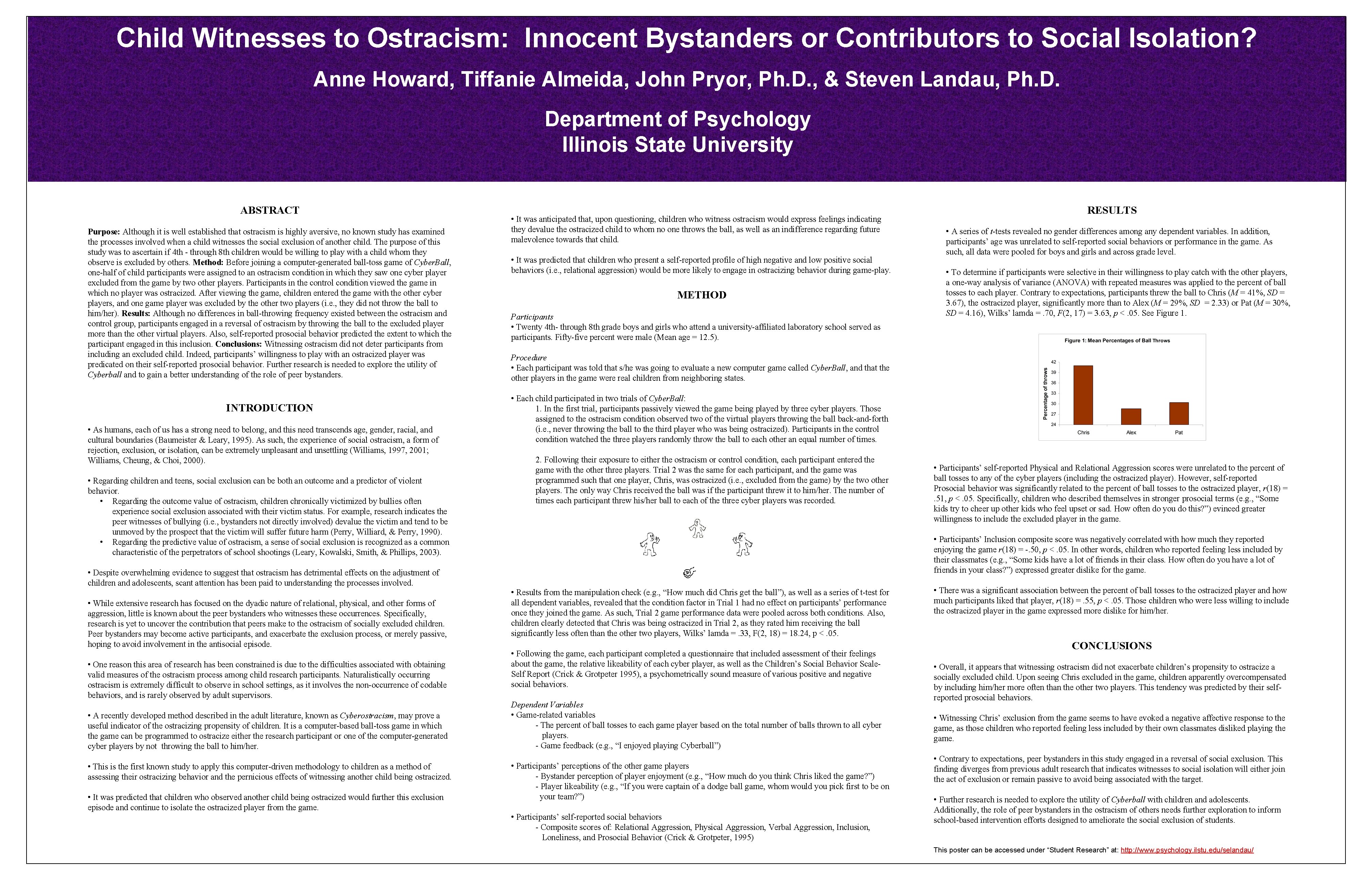 Child Witnesses to Ostracism Innocent Bystanders or Contributors