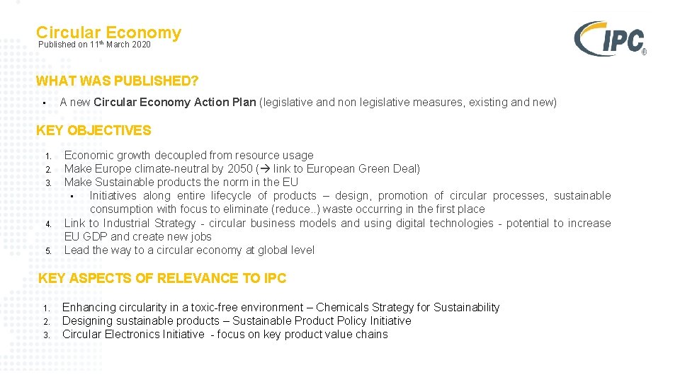 Circular Economy Published on 11 th March 2020