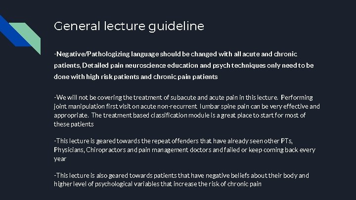 Pain Psychology and Chronic Back Pain Haig J