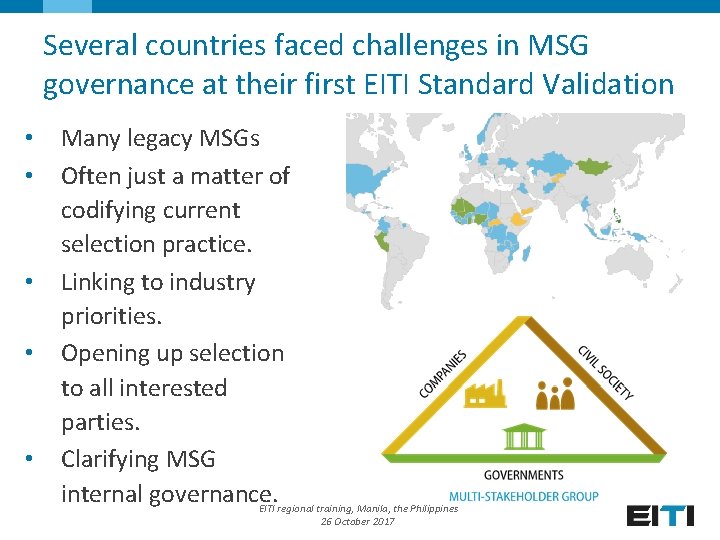THE EITIS VALIDATION Validation corrective actions to drive