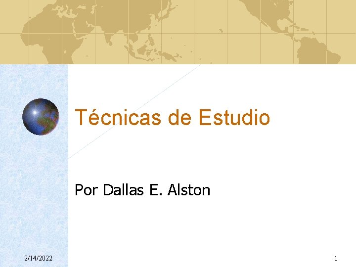 Tcnicas de Estudio Por Dallas E Alston 2142022