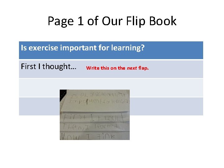 Opinion Writing in Primary Exercise and the Brain