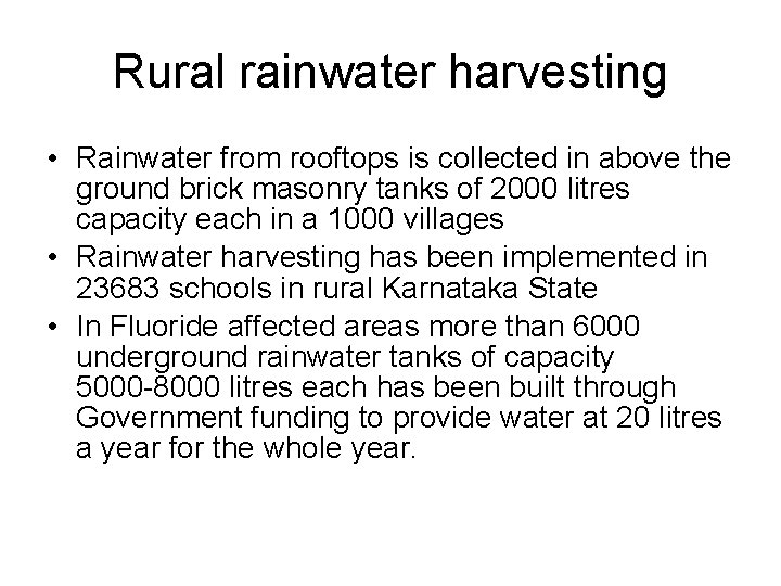 Rainwater Harvesting In India A rural and urban