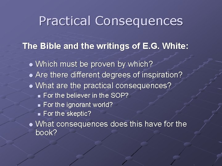 The Great Controversy Introduction Background The Bible only