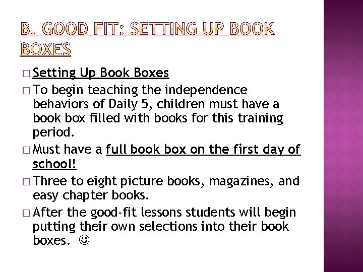 Whats the difference Key Materials Concepts and Routines