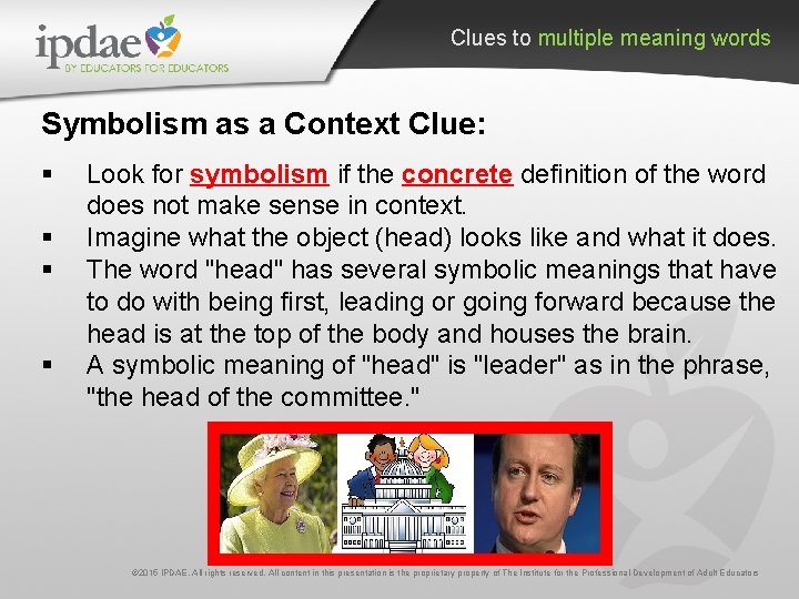 Using Clues To Determine the Meaning of Multiple