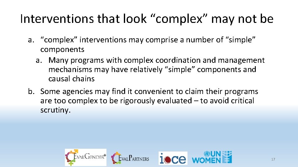 Module 7 Key concepts Part 2 EVALUATING COMPLEX