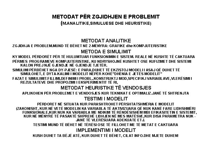 MODELET DHE METODAT E VENDOSJES SHKENCORE PARAQET ABSTRAHIMI