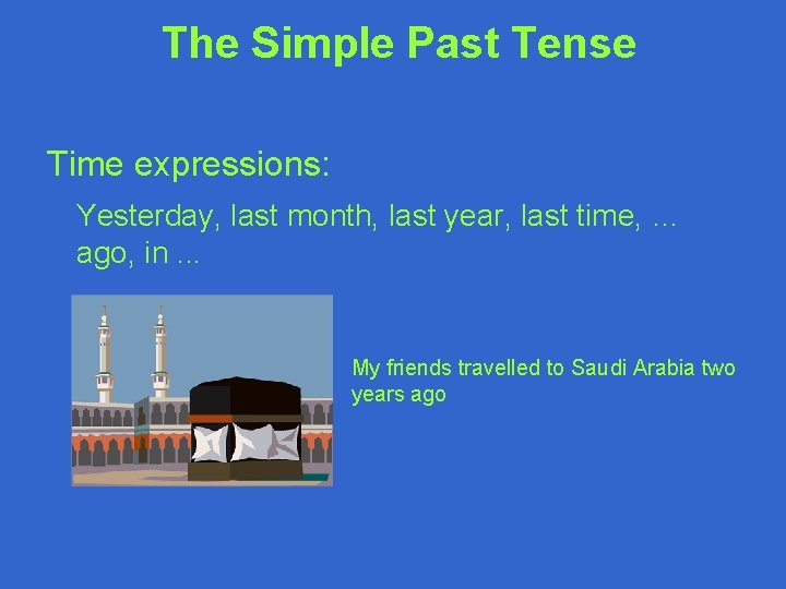 The Simple Past Tense Yesterday I went for