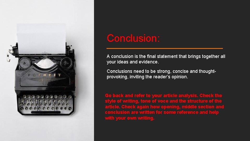 How to write magazine article Context answer those