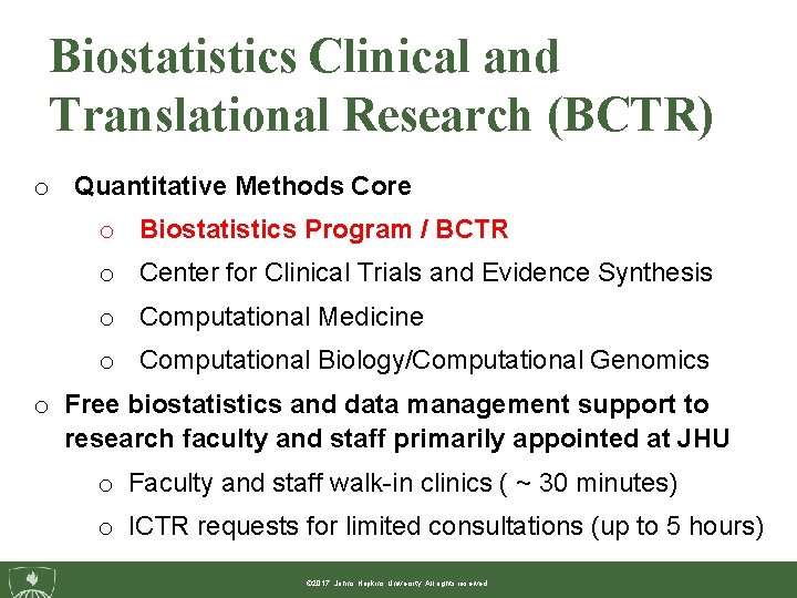 Partnering with the Biostatistics Center Getting the most