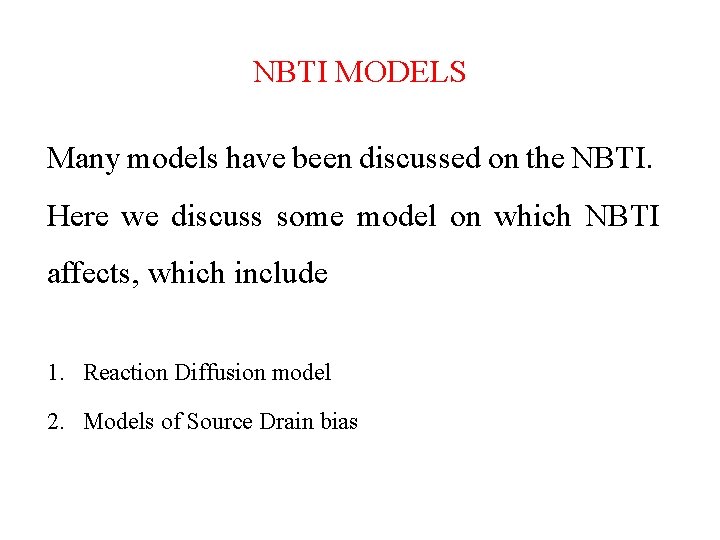 Negative Bias Temperature Instability in Silicon By CMS