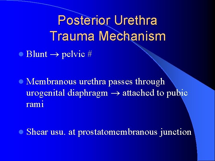 Management of Lower Urinary Tract Trauma A Practical