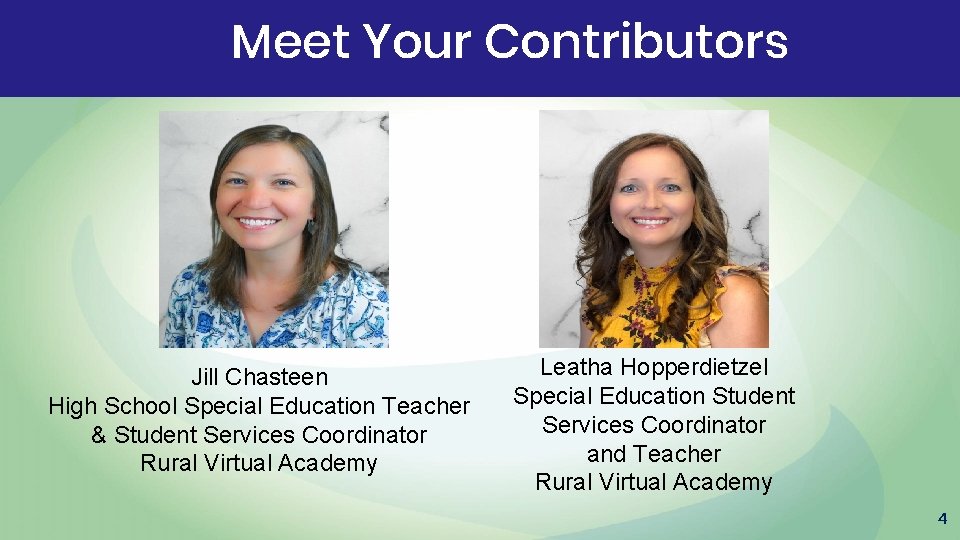 Parent Friendly and Productive Virtual IEP Meetings Presenters