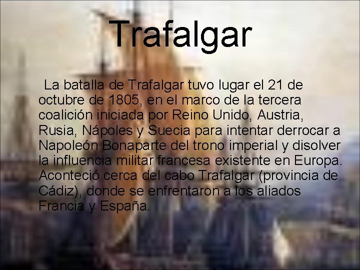 La Batalla de Trafalgar Auguste Mayer Anlisis de