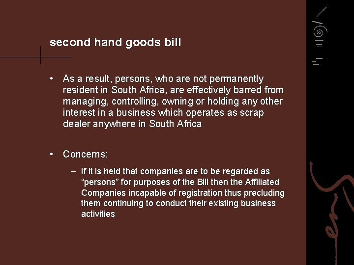 presentation on secondhand goods bill B 2 B