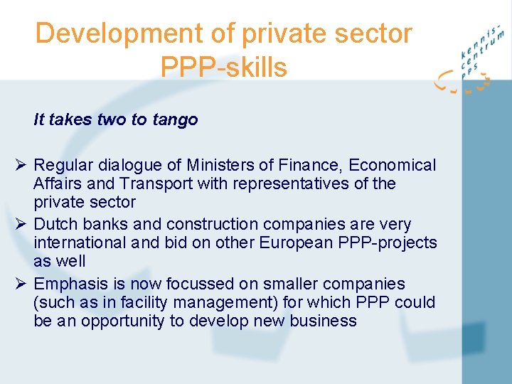 Public sector implications as a condition for PPP