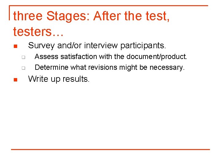 Usability Testing Meredith W Zoetewey and Julie Staggers