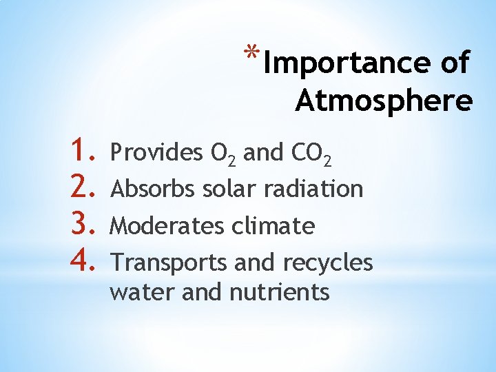 PPT 4 4 Earths Atmosphere Earths Life Support