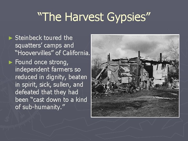 CHOOSE YOUR SEAT The Grapes of Wrath An