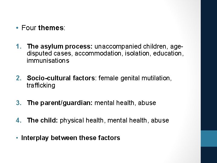 Safeguarding Children Seeking Asylum Sarah Nathaniel Background Cardiff