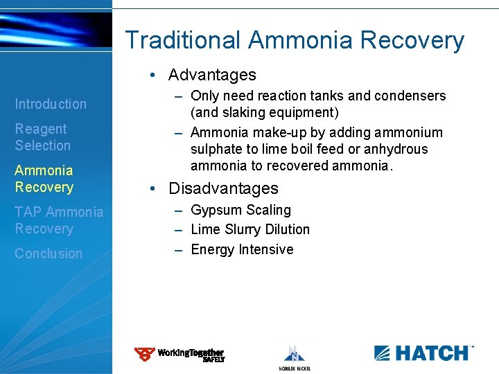 Development of the TATI Activox BMR Ammonia Recovery
