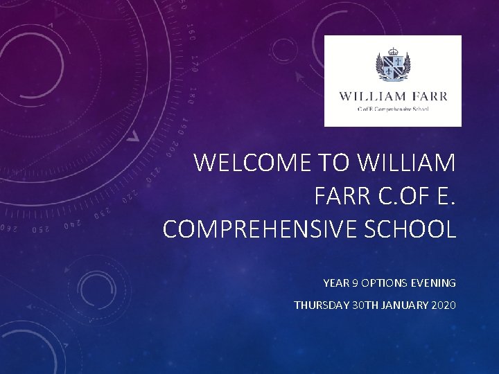 WELCOME TO WILLIAM FARR C OF E COMPREHENSIVE