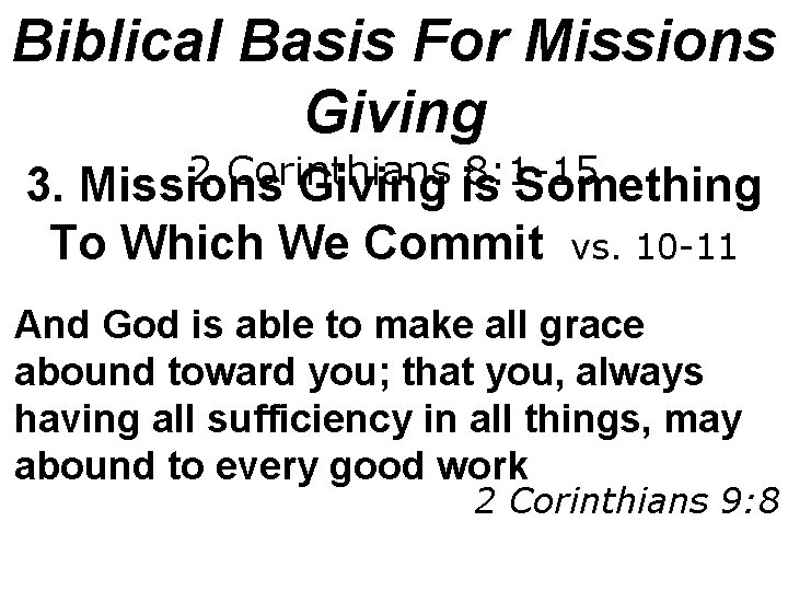 Go Or Give The Biblical Basis For Faith