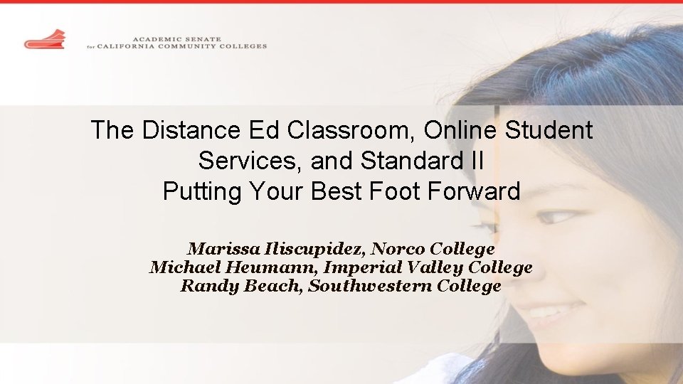 The Distance Ed Classroom Online Student Services and
