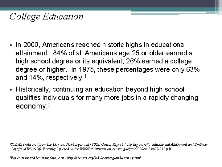 College Students Then and Now Board of Trustees