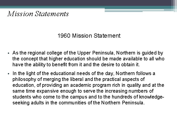 College Students Then and Now Board of Trustees