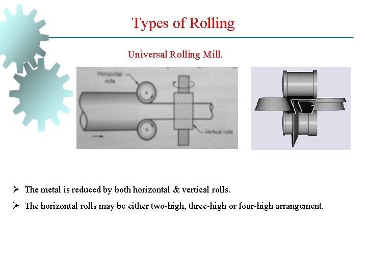 Rolling mill Introduction to Rolling is a bulk
