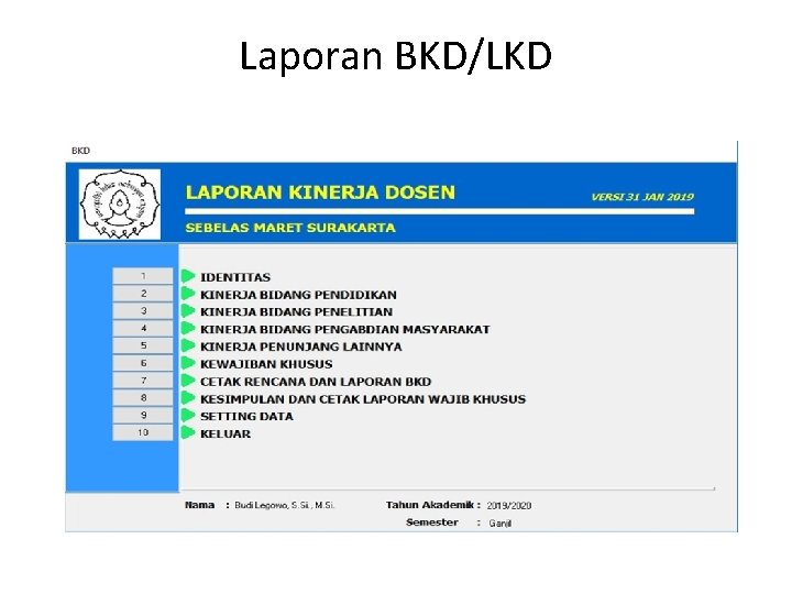 SOSIALISASI IMPLEMENTASI BKD UNS LPPMP UNS DASAR HUKUM