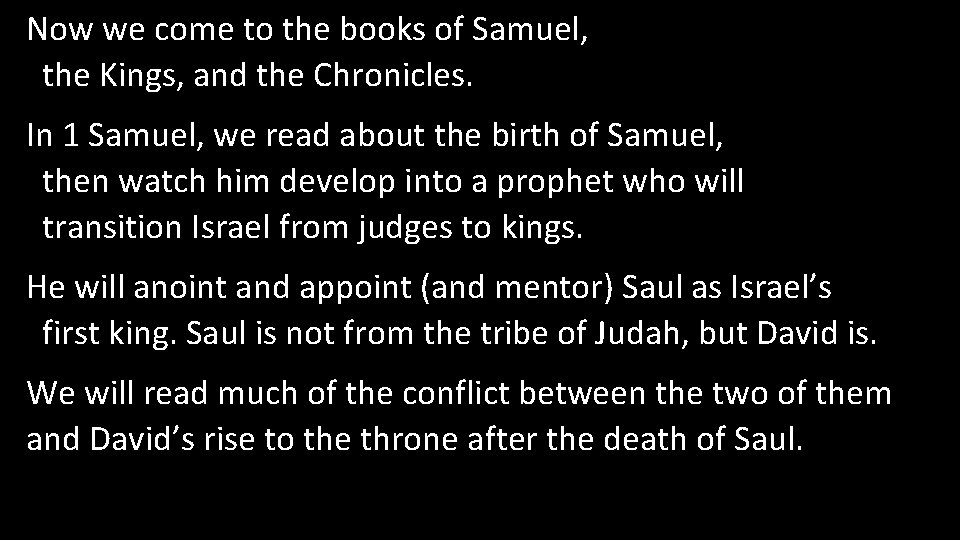 Part 2 Next is the book of Judges