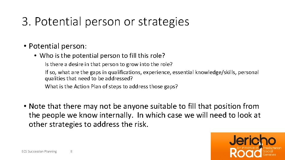 Early Childhood Services Succession Planning Framework September 2014