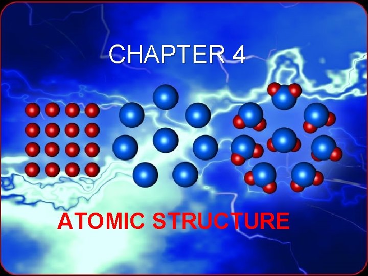 CHAPTER 4 ATOMIC STRUCTURE ANCIENT GREEK MODELS OF
