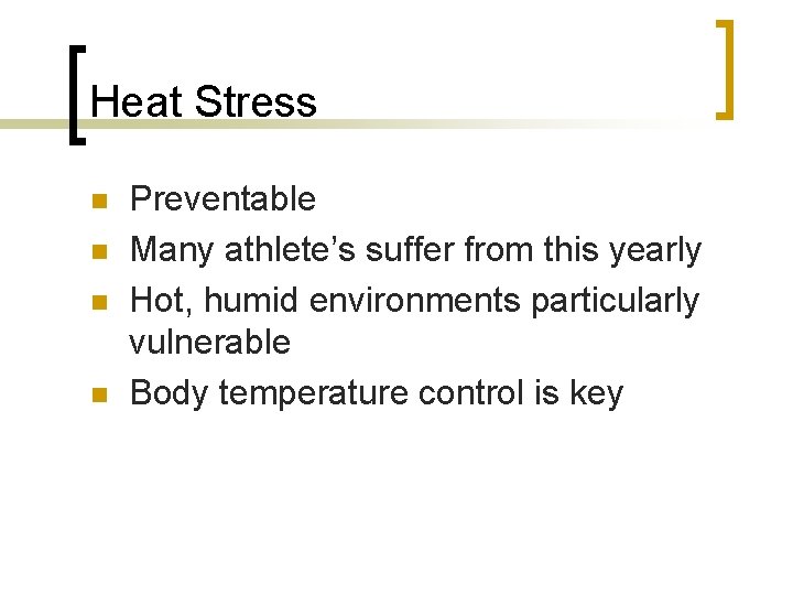 Heat Illness Sports Medicine 2 Gilbert High School