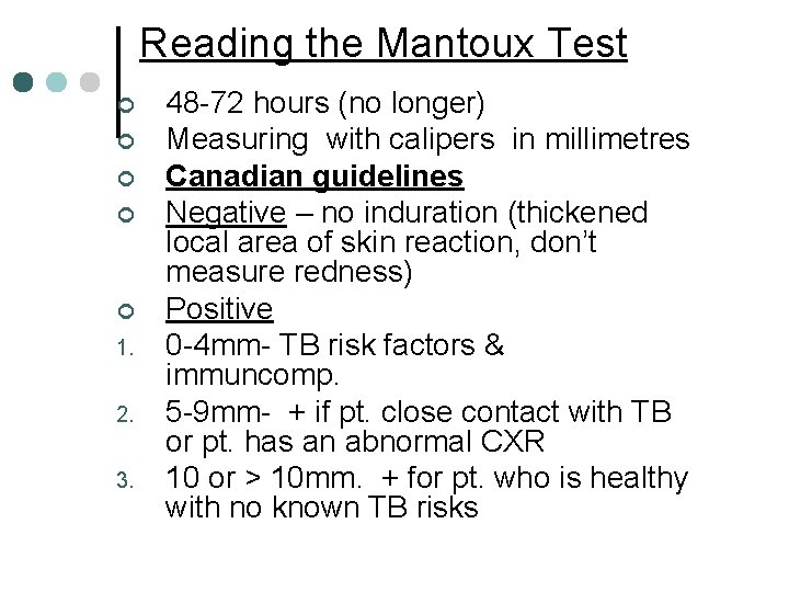 Intradermal injections Interpretation of Mantoux Tests Intradermal ...