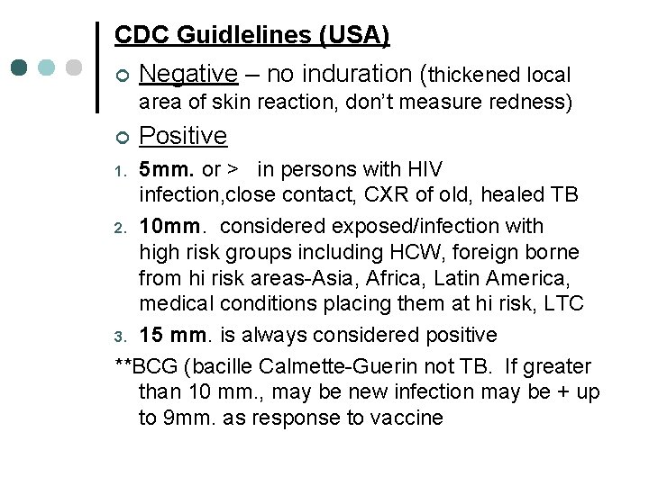 Intradermal injections Interpretation of Mantoux Tests Intradermal ...