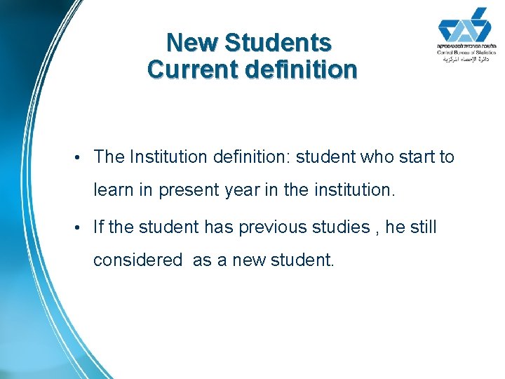 New Students Aviel Kranzler Central Bureau of Statistics