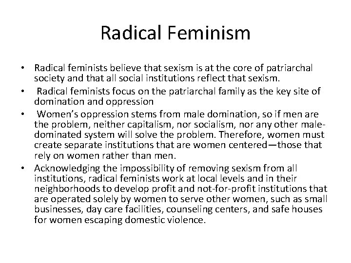 Branches of Feminism Feminist Theories Muhammad Mohsin Khan