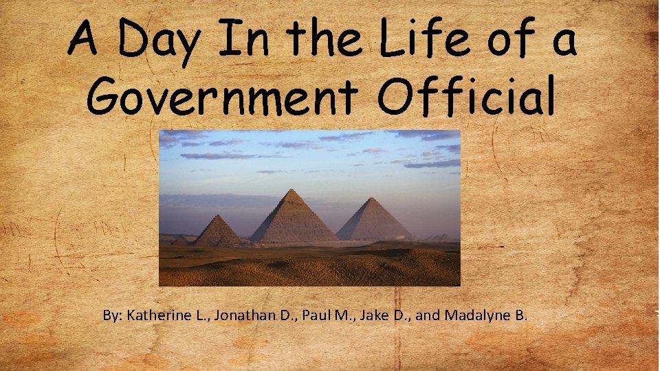 A Day In the Life of a Government