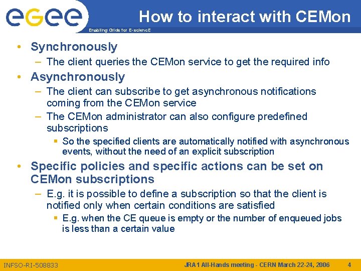Enabling Grids for Escienc E CEMon Luigi Zangrando