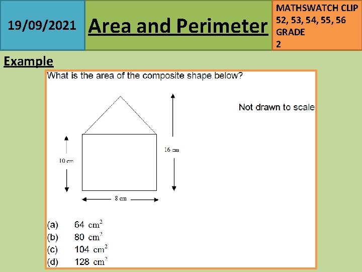 19092021 Area and Perimeter MATHSWATCH CLIP 52 53