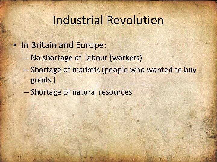 industrial revolution and Industrial Revolution Write 5 sentences