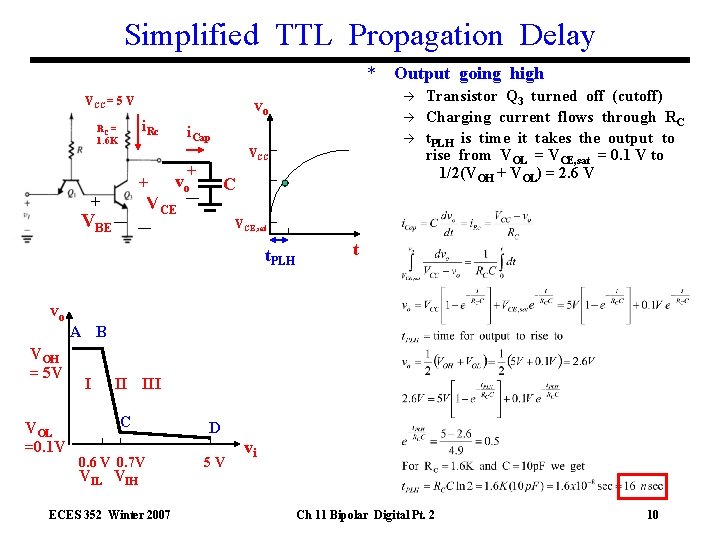Simplified Transistor Transistor Logic TTL i R vo